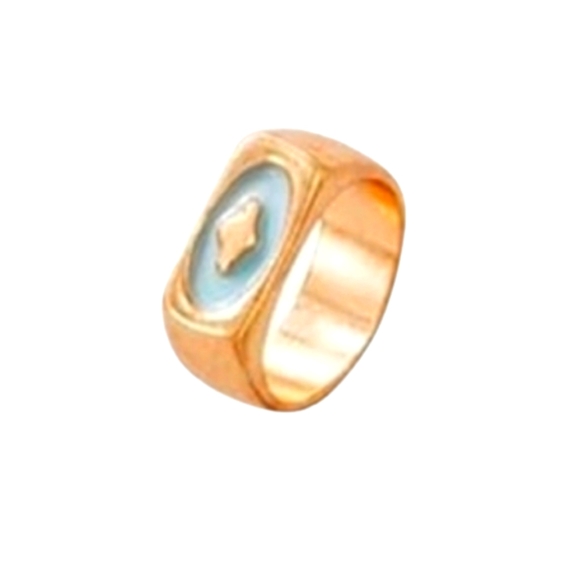 None | Jewelry | Y2k Chunky Planet Ufo Ring Baby Blue Gold Colored Y2k ...
